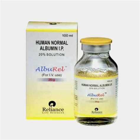 Alburel Reliance Human Albumin Injection 20100ml 20 G100 Ml At