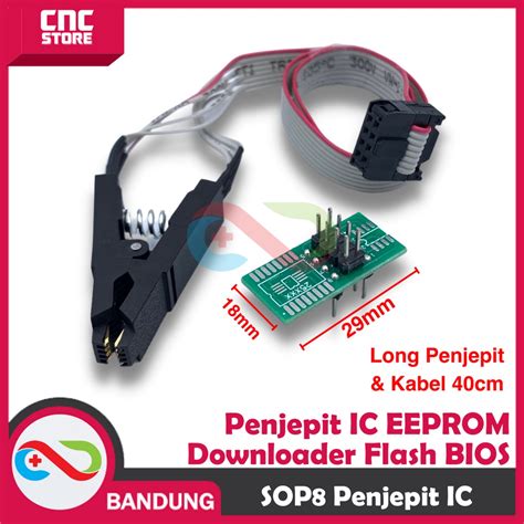 Jual Sop8 Penjepit Ic Eeprom Downloader Flash Bios Usb Speed Programmer Ch341a 24 25 Shopee