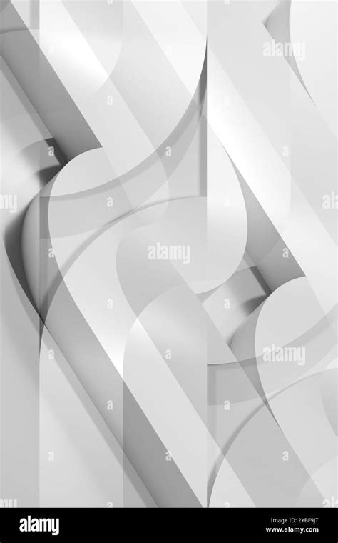 Abstract White Vertical 3 D Background With Double Exposure Geometric Pattern 3d Rendering