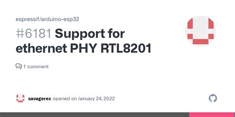 support for ethernet phy rtl8201 · issue 6181 · espressif arduino