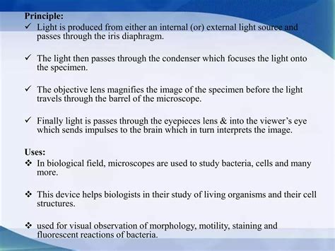 Principle And Uses Of Microbiological Instruments Pptx