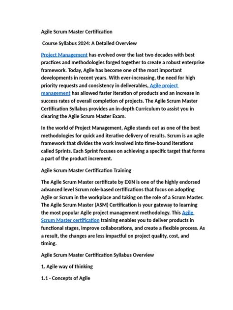 Agile Scrum Master Pdf Agile Software Development Scrum Software