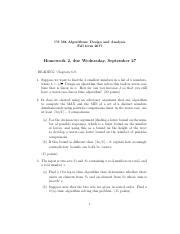 Hw2 Pdf CS 584 Algorithms Design And Analysis Fall Term 2017