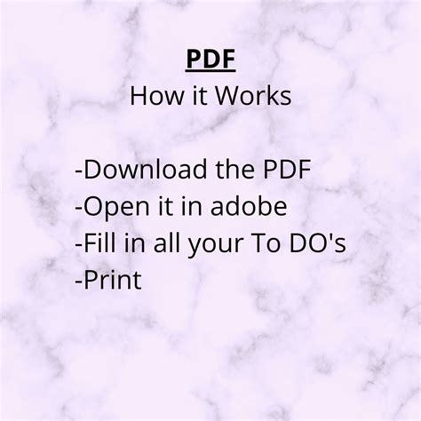 Editable To Do List PDF JPEG Digital Downloads Printable Planning Organizer To Increase