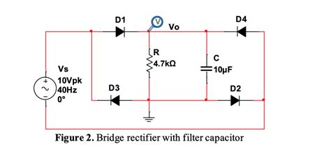 Solved Simulate The Bridge Rectifier Circuit In Multisim As Chegg Com