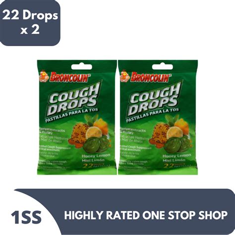Broncolin Cough Drops Honey Lemon 22 Drops X 2 Lazada Ph