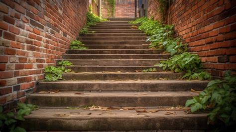 벽돌 벽으로 이어지는 계단 벽돌 단계 그림 배경 일러스트 및 사진 무료 다운로드 Pngtree