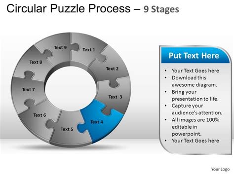 Components Circular Puzzle Process Powerpoint Slides And Ppt Templates PowerPoint Slide