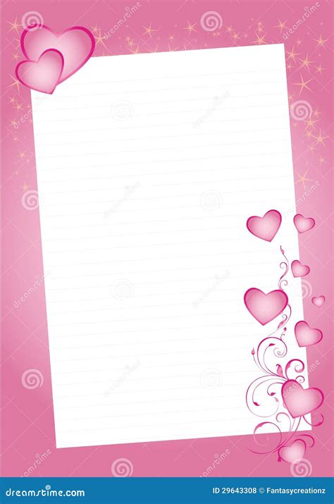 Border Design For Love Letter