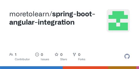 Github Moretolearnspring Boot Angular Integration