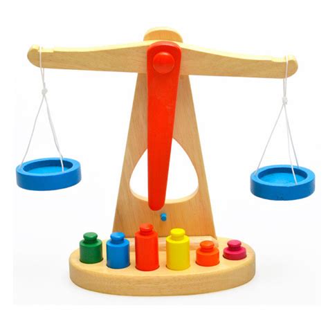 Терези з набором важків деревяні Модель Ваги учбові лабораторні