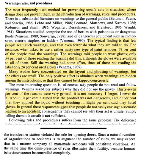 Cognitive Failures And Accidents Safety And Performance Research Summaries