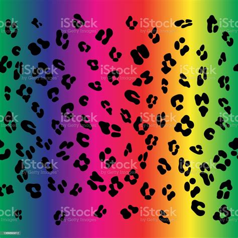 레오파드 매끄러운 무지개 패턴 무지개 색의 레오파드 패턴 디자인 벽지 포장 파페 직물에 대한 원활한 오셀롯 패턴 0명에 대한 스톡 벡터 아트 및 기타 이미지 Istock