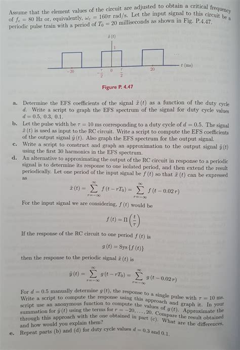 Solved MATLAB Projects Consider The RC Circuit Shown Chegg Com