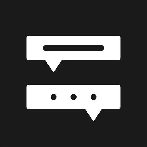 Communication With Chat Bot Dark Mode Glyph Ui Icon Automated Dialogue User Interface Design