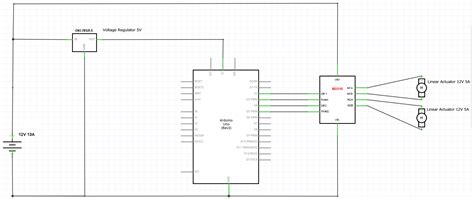 Feeding Microcontroller And Linear Actuators Motors With The Same
