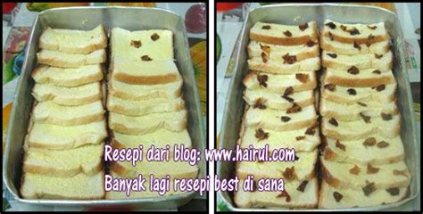 Resepi Bread Butter Pudding Dengan Vanilla Sauce