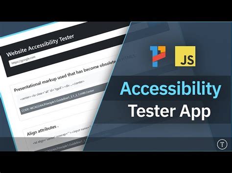 Free Video Build A Website Accessibility Tester With Javascript And