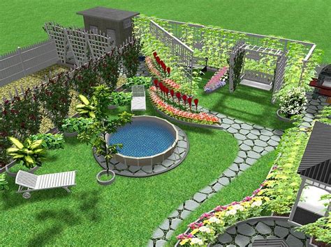 Картинки по запросу дизайн участка 3 сотки Courtyard Gardens Design Garden Wall Designs