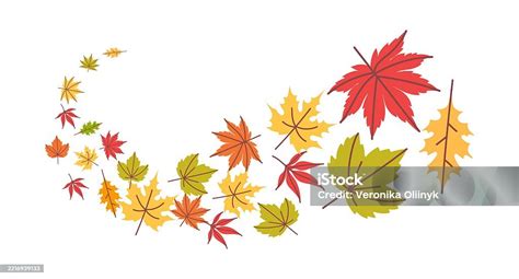 가을에는 낙엽이 떨어집니다 오렌지 나무 단풍의 비행 소용돌이 노랗고 빨강 초록색의 단풍나무와 참나무 잎이 있는 추수 감사절 배경 가을 세일 시즌 배너 벡터 템플릿 10월에