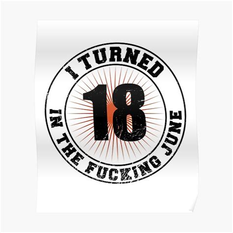 Th Birthday June Logo Saying Fucking June Poster By Shurikaner