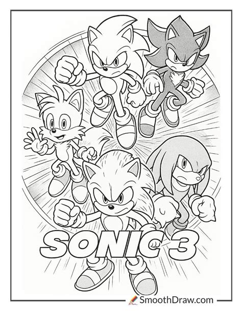 Sonic 3 Coloring Pages Printable Pdf