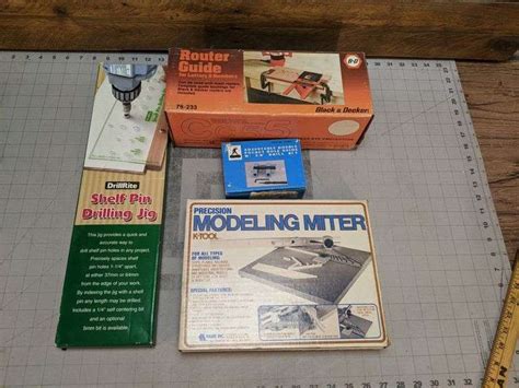 Drilling Jigs Router Stencil Kit Modeling Miter Bid On Estates