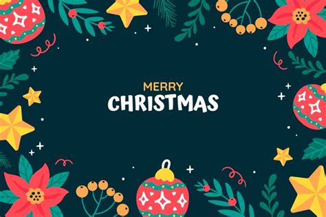 플랫 크리스마스 시즌 배경 무료 벡터