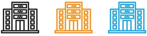 Office Building Logo Set Collection For Web App Ui 48050609 Vector Art
