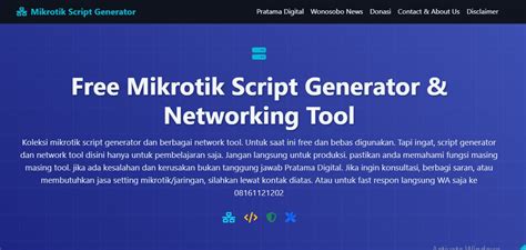 Mikrotik Script Generator Konfigurasi Mikrotik And Tutorial Jaringan