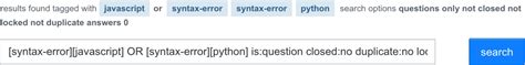 Search Tags With Nested Boolean Operators Meta Stack Overflow