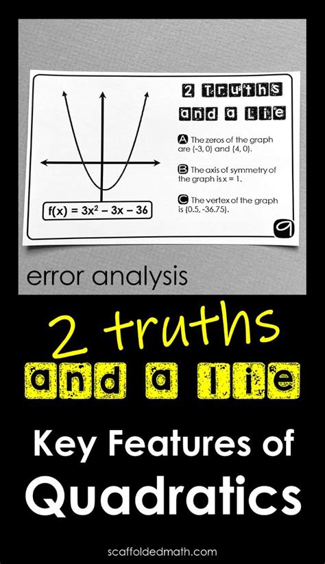 2 Truths And A Lie Math Activities With Error Analysis Questions