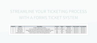 Free Ticketing System Templates For Google Sheets And Microsoft Excel Slidesdocs