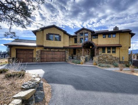 Luxury Tuscan Style Stucco And Rock House Exterior