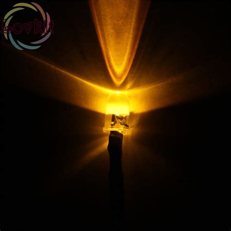 20x 5mm Round Top Pre Wired Led 12v Resistor Yello Grandado