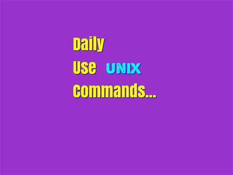 Top Daily Use Unix Commands Read Now Srinimf
