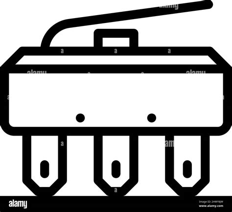 Push Button Switch Line Icon Vector Illustration Stock Vector Image Art Alamy