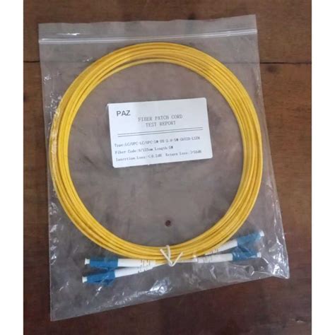 Jual PAZ Patch Cord LC LC 5 Meter UPC Duplex Fiber Optic Patchcord Cable 5Mtr DX Shopee Indonesia
