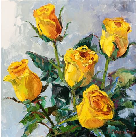 Купить картину Золотые розы в Москве от художника Островская Елена