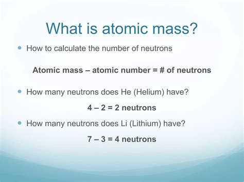 What Is Atomic Mass Ppt