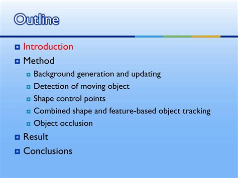 Ppt Combined Shape And Feature Based Video Analysis And Its Application To Non Rigid Object