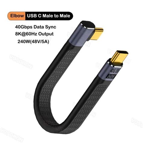 Jual Elbow Usb 4 0 Gen3 Fpc Short Cable Pd 240w 5a Usb C 40gbps 8k 60hz T2 Di Seller Yama