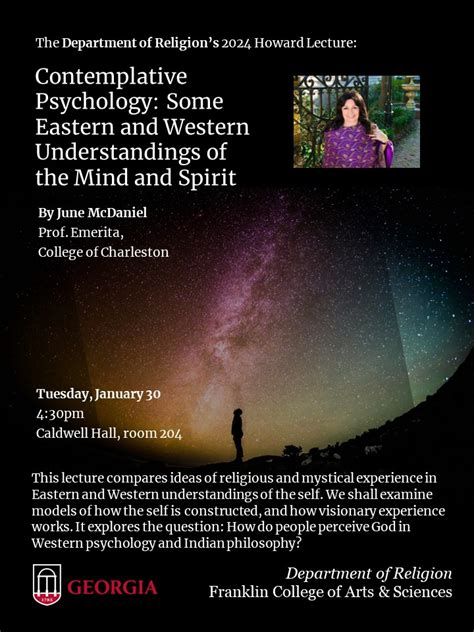 Prof June Mcdaniel To Deliver Howard Lecture On Contemplative Psychology Some Eastern And