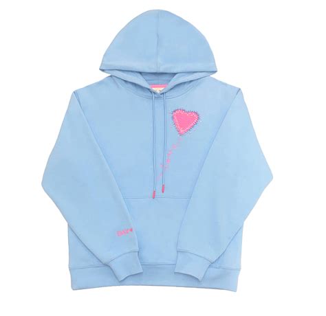 Love Heart Hoodie 229d Light Blue Fee G Ladies Fashion Design