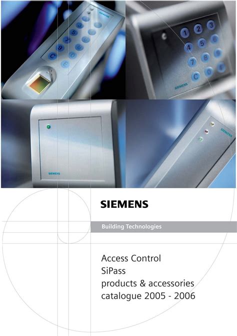 Access Control Sipass Products And Accessories Catalogue 2005 2006