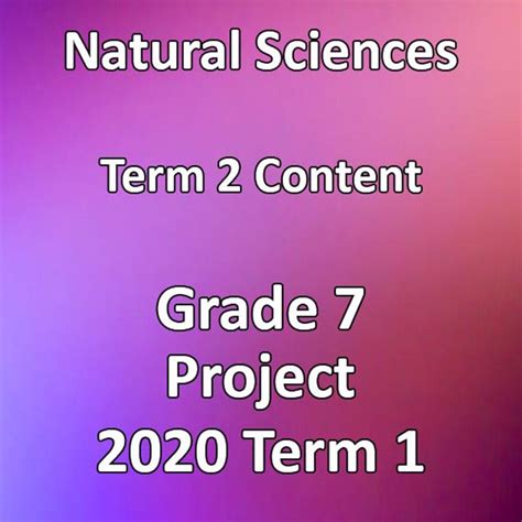 Natural Sciences Grade 7 2020 Term 1 Practical Task Teacha