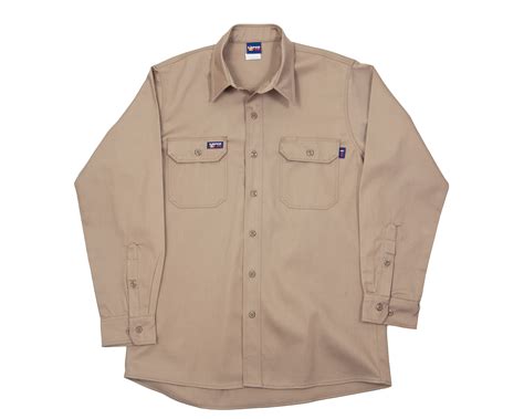 Lapco Ikh7 Lg Reg 7oz Fire Resistant Khaki Shirt 100 Cotton 17x34 Ikh7largereg Lapikh7 Lg Reg