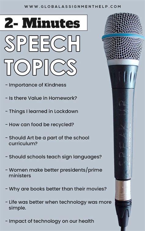 2 Minutes Speech Topics Speech Topics Ideas Speech Topics
