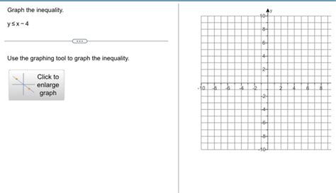 Solved Graph The Inequality Y≤x−4 Use The Graphing Tool To