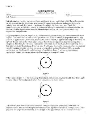 Static Equilibrium Doc Template PdfFiller